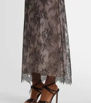 Blumarine Rebrodé Lace Midi Dress