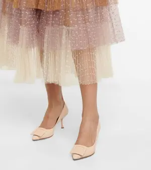ROGER VIVIER Viv' In The City 65 Leather Pumps - Beige
