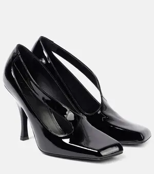 Khaite Eva 100 Cutout Patent Leather Pumps - Black