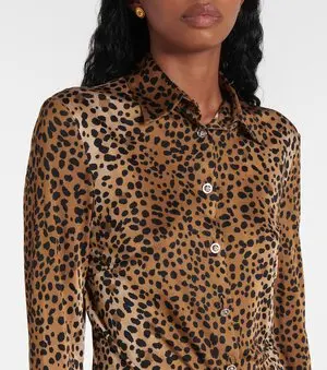 Versace Leopard-print Viscose Shirt
