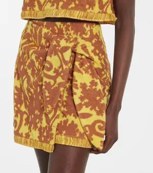 ALEMAIS Alémais Amarillo Printed Cotton-blend Wrap Skirt