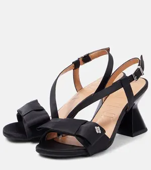 GANNI Bow-detail Slingback Pumps