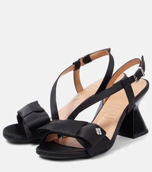 GANNI Bow-detail Slingback Pumps