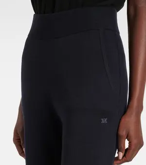 Max Mara Wilma Virgin Wool Wide-leg Trousers - Blue