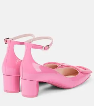 ROGER VIVIER 45 Leather Pumps - Pink