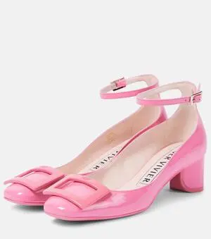 ROGER VIVIER 45 Leather Pumps - Pink