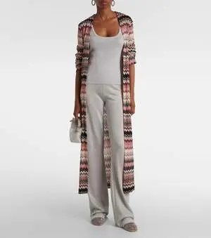 Missoni Lamé Straight Leg Pants - Silver