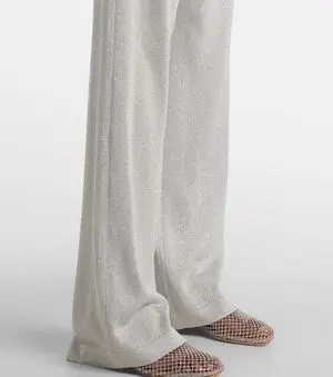 Missoni Lamé Straight Leg Pants - Silver