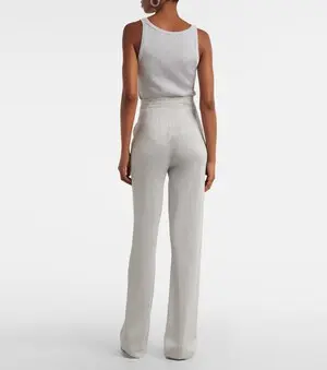 Missoni Lamé Straight Leg Trousers - Silver