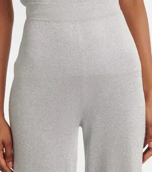 Missoni Lamé Straight Leg Trousers - Silver