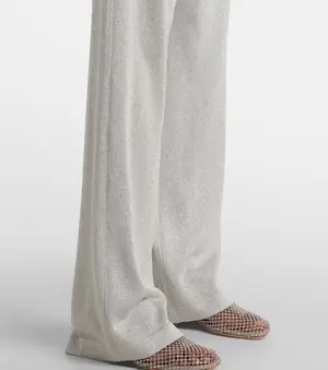 Missoni Lamé Straight Leg Trousers - Silver