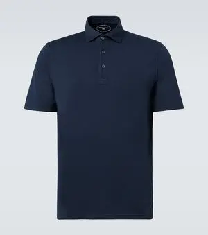 Fedeli Cotton Polo Shirt Blue