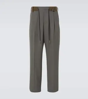 Sacai Mid-rise Wide-leg Pants
