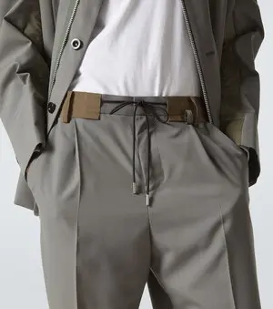Sacai Mid-rise Wide-leg Pants