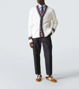 Gucci Interlocking G Suede-trimmed Sneakers - Brown