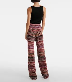 Missoni Zigzag Striped Lamé Flared Pants