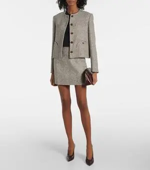 BLAZÉ MILANO Coci Linen-blend Miniskirt - Beige