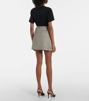 BLAZÉ MILANO Coci Linen-blend Miniskirt - Beige