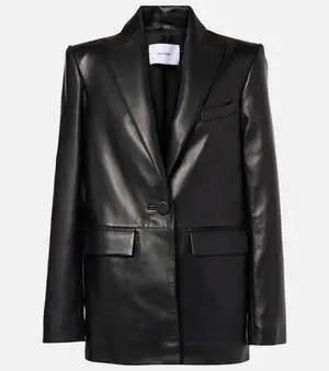 Alex Perry Oversized Leather Blazer