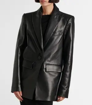 Alex Perry Oversized Leather Blazer