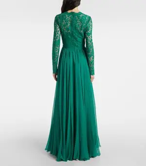 Dolce & Gabbana Lace And Silk Gown