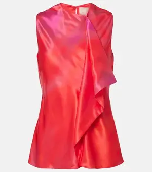 ROKSANDA Kiara Printed Draped Top - Multicoloured