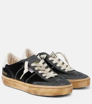 GOLDEN GOOSE Soul Star Velvet Sneakers - Grey