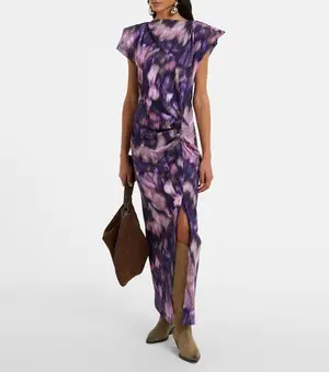 MARANT ETOILE Nadela Printed Cotton Jersey Maxi Dress - Multicoloured
