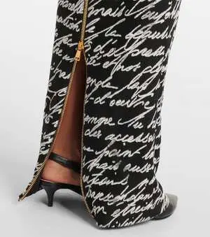 Balmain Love Letter Jacquard Gown