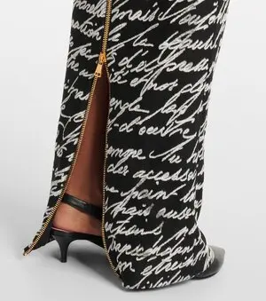Balmain Love Letter Jacquard Gown