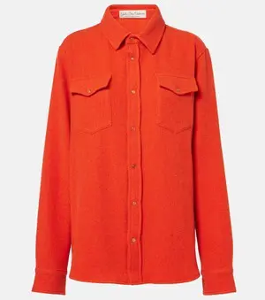 GOD'S TRUE CASHMERE Fire Cashmere Shirt - Orange