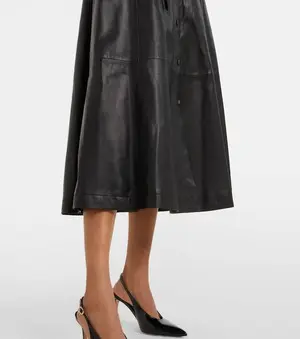 Altuzarra Kiera Leather Shirt Dress