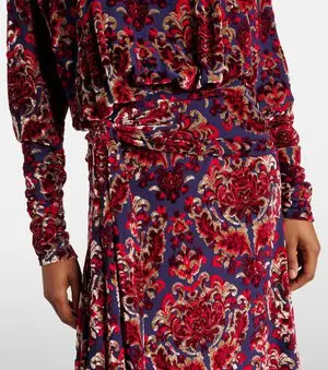 Rabanne Draped Jacquard Maxi Dress