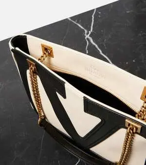 Valentino Garavani Viva Superstar Small Leather Tote Bag - Beige