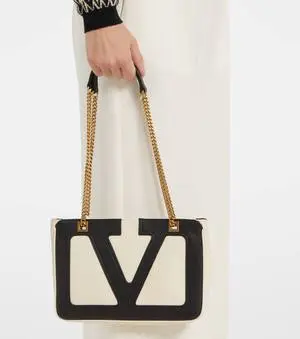 Valentino Garavani Viva Superstar Small Leather Tote Bag - Beige