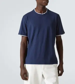 Fedeli Cotton T-shirt - Blue
