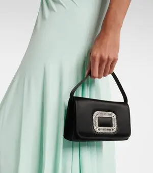 ROGER VIVIER Pilgrim Micro Embellished Shoulder Bag - Black