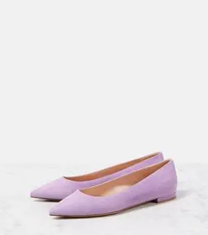 GIANVITO ROSSI Suede Ballet Flats