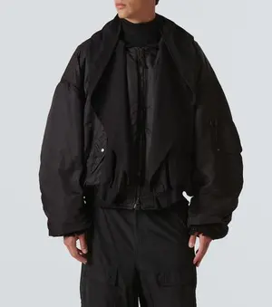 Balenciaga Incognito Hooded Bomber Jacket