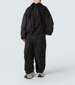 Balenciaga Incognito Hooded Bomber Jacket