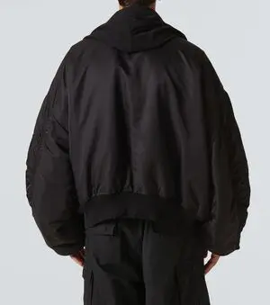 Balenciaga Incognito Hooded Bomber Jacket