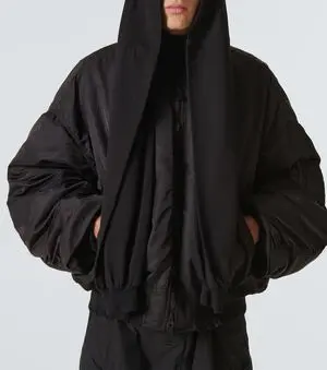 Balenciaga Incognito Hooded Bomber Jacket