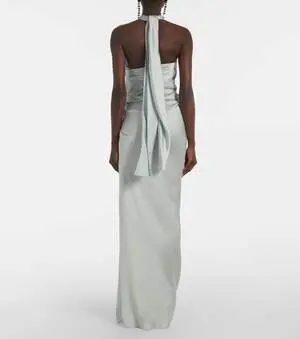 Simkhai Draped Satin Maxi Dress