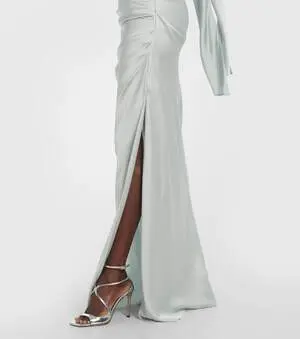 Simkhai Draped Satin Maxi Dress