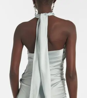 Simkhai Draped Satin Maxi Dress