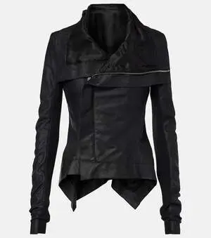 Rick Owens Naska Leather Biker Jacket - Black