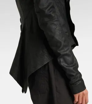 Rick Owens Naska Leather Biker Jacket - Black