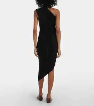 Magda Butrym One-shoulder Ruched Midi Dress