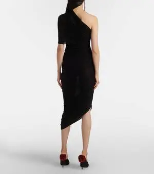 Magda Butrym One-shoulder Ruched Midi Dress