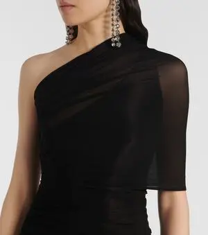 Magda Butrym One-shoulder Ruched Midi Dress